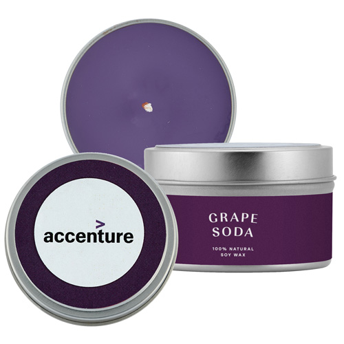 5 oz. City Bonfires Corporate Color Candle in Tin :: Midnite Snax